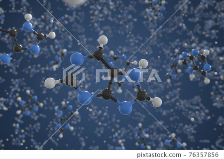 Purine molecule made with balls, conceptual... - Stock Illustration ...