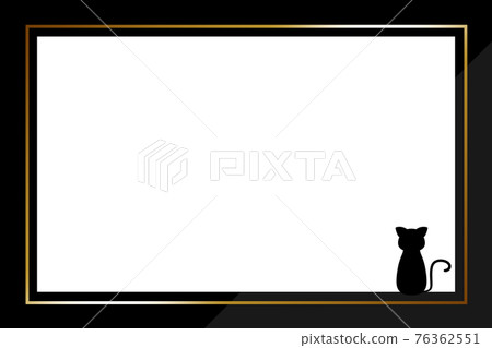 Luxury and simple frame rectangular black &... - Stock Illustration ...