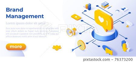 BRAND MANAGEMENT - Banner Layout Template for... - Stock Illustration ...