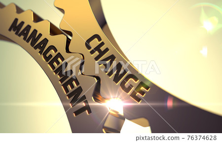 Change Management on Golden Metallic Gears. - Stock Illustration ...