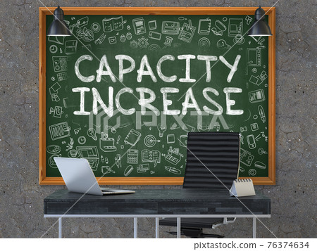 Capacity Increase - Hand Drawn on Green... - Stock Illustration ...