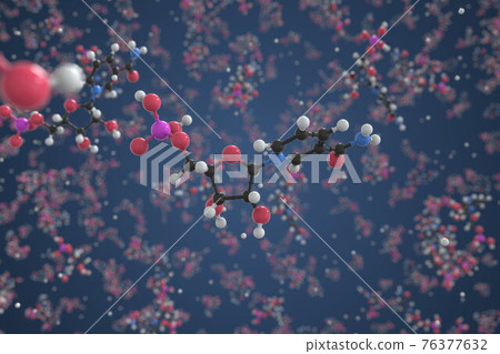 Nmn molecule, scientific molecular model, 3d... - Stock Illustration ...