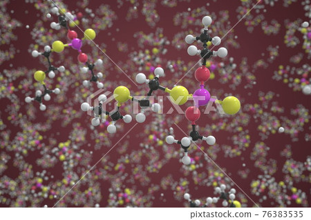 Disulfoton molecule, scientific molecular... - Stock Illustration ...