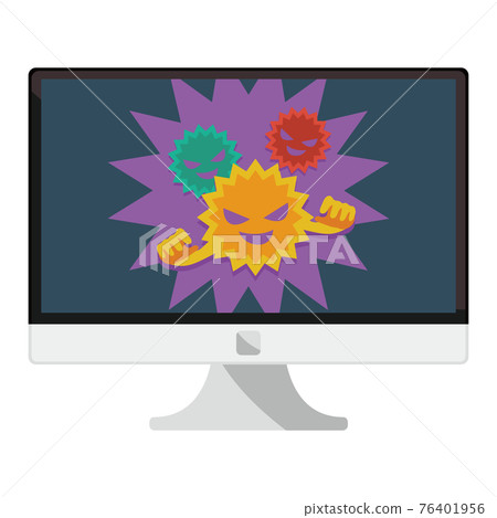 Illustration of a desktop computer monitor... - Stock Illustration ...