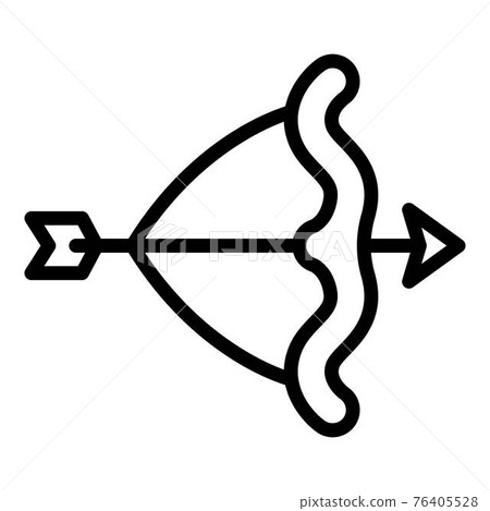 Cupidon love bow icon, outline style - Stock Illustration [76405528 ...