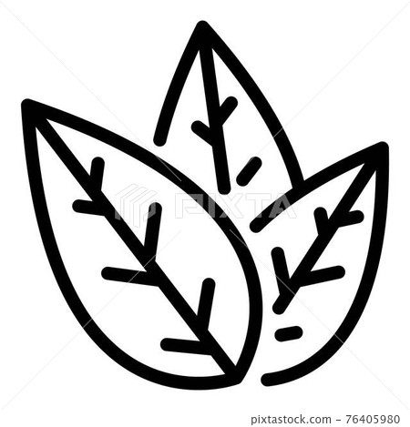Tea leaf icon, outline style - Stock Illustration [76405980] - PIXTA
