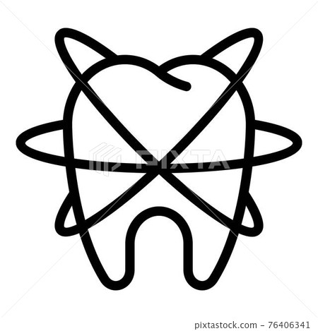 Strong tooth icon, outline style - Stock Illustration [76406341] - PIXTA