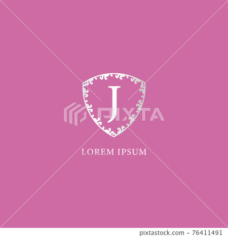 J Letter Intial logo design template. Luxury... - Stock Illustration ...