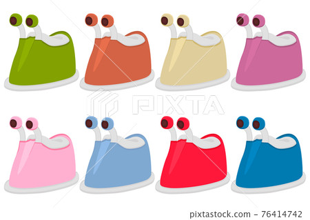 Illustration on theme kit plastic baby pots... - Stock Illustration ...
