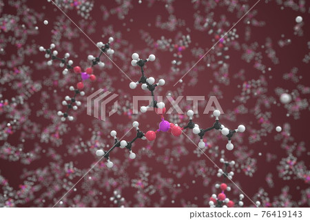 Tributyl phosphate molecule made with balls,... - Stock Illustration ...