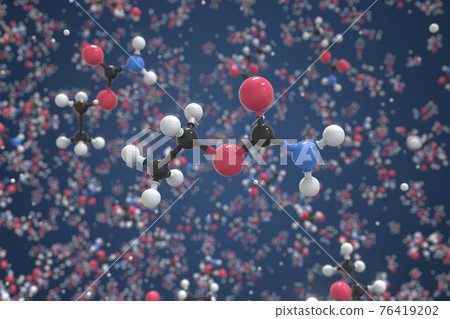 Urethane molecule made with balls, scientific... - Stock Illustration ...