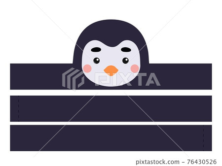 Printable penguin paper headband. Party crown... - Stock Illustration ...
