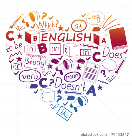 English courses, english learning. Vector... - Stock Illustration ...