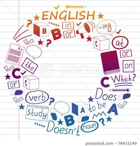 English courses, english learning. Vector... - Stock Illustration ...