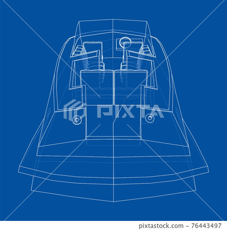 Modern boat with seats. Vector - Stock Illustration [76443497] - PIXTA