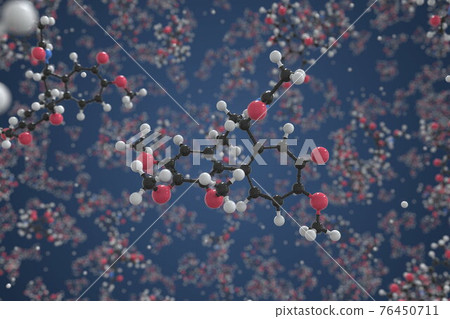 Colchicine molecule made with balls, conceptual... - Stock Illustration ...