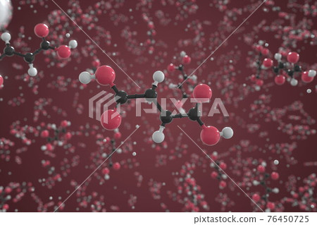 Fumaric acid molecule, scientific molecular... - Stock Illustration ...