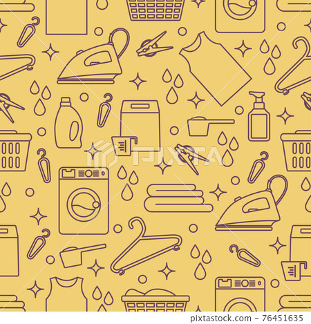 Vector Pattern Laundry Washing service Household - Stock Illustration ...