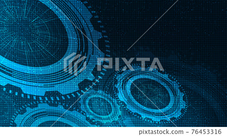 Cogs Digital Technology Gears wheel and Cock... - Stock Illustration ...
