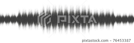 Panorama Black Sound Wave on White paper... - Stock Illustration ...