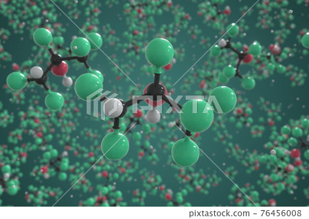 Hexafluoro-2-propanol molecule, ball-and-stick... - Stock Illustration ...