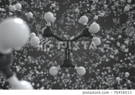 Isobutylene molecule, scientific molecular... - Stock Illustration ...