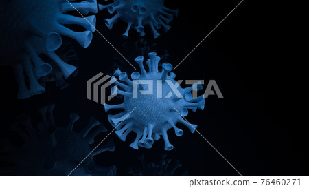 The blue virus in dark tone for outbreaks or... - Stock Illustration ...