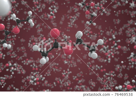 Ethyl acetate molecule made with balls,... - Stock Illustration ...