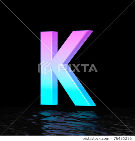 Cyan magenta font Letter K 3D - Stock Illustration [76485256] - PIXTA