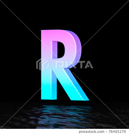 Cyan magenta font Letter R 3D - Stock Illustration [76485270] - PIXTA