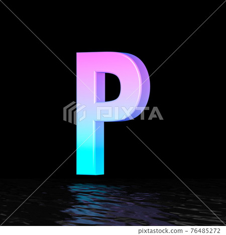 Cyan magenta font Letter P 3D - Stock Illustration [76485272] - PIXTA