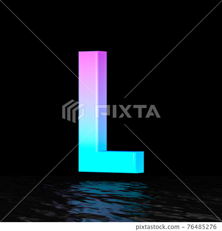 Cyan magenta font Letter L 3D - Stock Illustration [76485276] - PIXTA