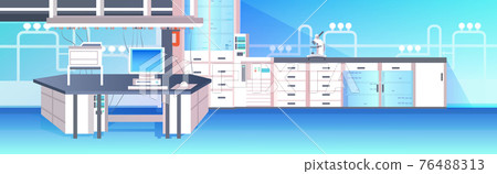 modern lab interior empty no people chemical... - Stock Illustration ...