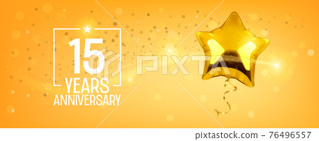 15 years anniversary vector logo, icon. Graphic... - Stock Illustration ...