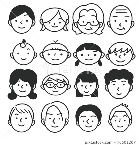 Family icon face emoji - Stock Illustration [76501207] - PIXTA
