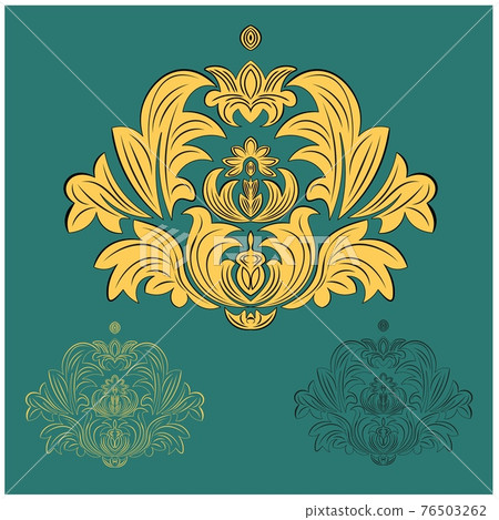 Damascus element. Modern art isolated vector... - Stock Illustration ...