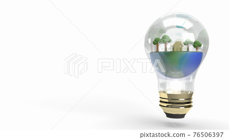 The earth in Light bulb for eco concept 3d... - Stock Illustration ...