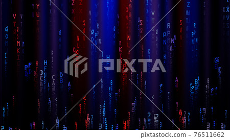 Red and blue binary programming image digital... - Stock Illustration ...