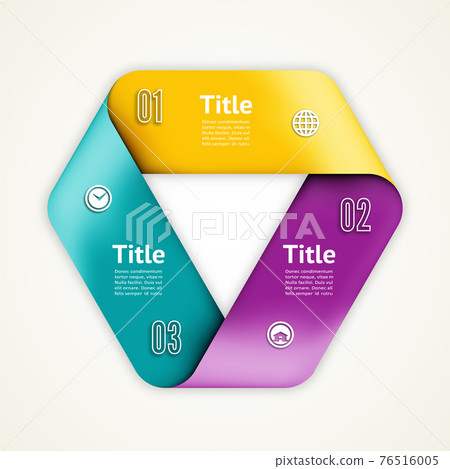 Mobius strip of paper. Vector info graphic... - Stock Illustration ...