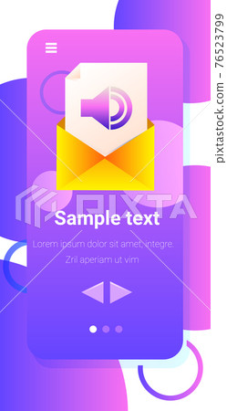 voice message audio letter in envelope instant... - Stock Illustration ...