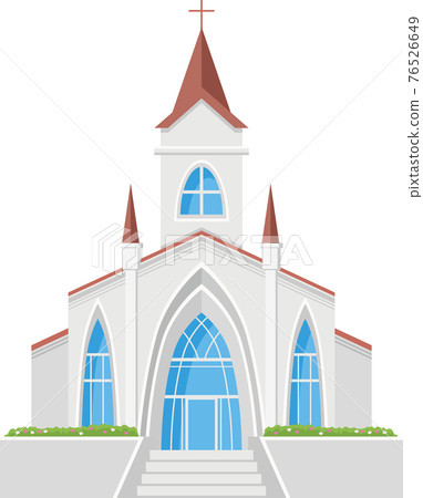 Image illustration of chapel (church) (front) - Stock Illustration ...