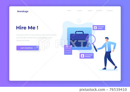 Hire me illustration vector concept.... - Stock Illustration [76539410 ...