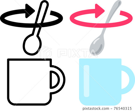 Spoon stirring movement icon - Stock Illustration [76540315] - PIXTA