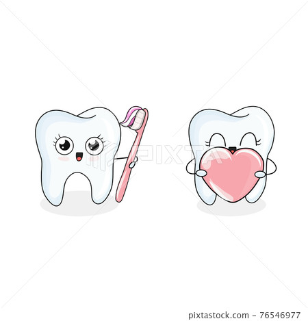 Cartoon teeth set - Stock Illustration [76546977] - PIXTA