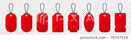 Realistic red price tags collection. Special... - Stock Illustration ...