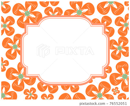 Colorful flower message card background frame - Stock Illustration ...