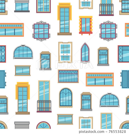 window flat icons background or pattern... - Stock Illustration [76553828] - PIXTA