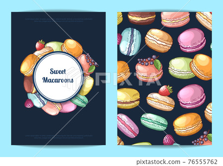 card, flyer or brochure for sweet or pastry... - Stock Illustration ...