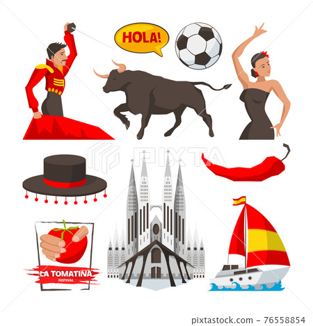 Landmarks and cultural objects and symbols of... - Stock Illustration ...