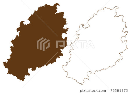 Kulmbach district (Federal Republic of Germany,... - Stock Illustration ...